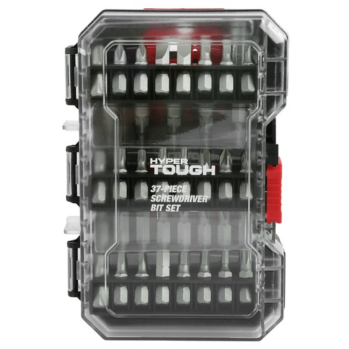 Hyper Tough 37 Piece Impact Rated Screwdriver Bit Set With Case, 30143 ...