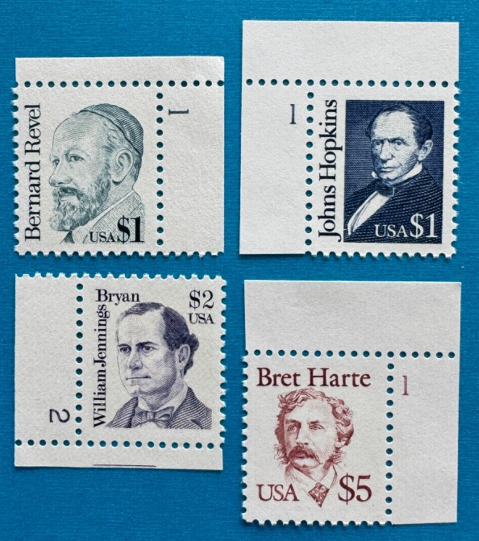 US Stamps, Scott #2193-96 single set of (4) 'Great Americans' M/NH ...