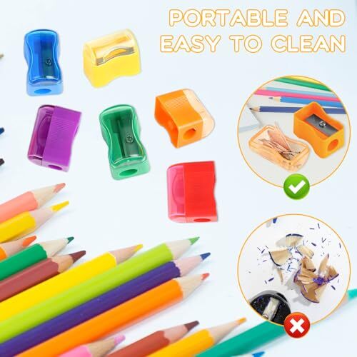 (Assorted (72 Sharpeners)) Bulk Miniature Plastic Pencil Sharpener ...