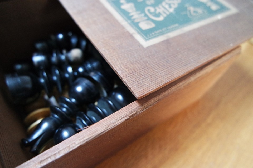 J.Jaques & Sons St George Pattern Chess Set c1910 | eBay UK