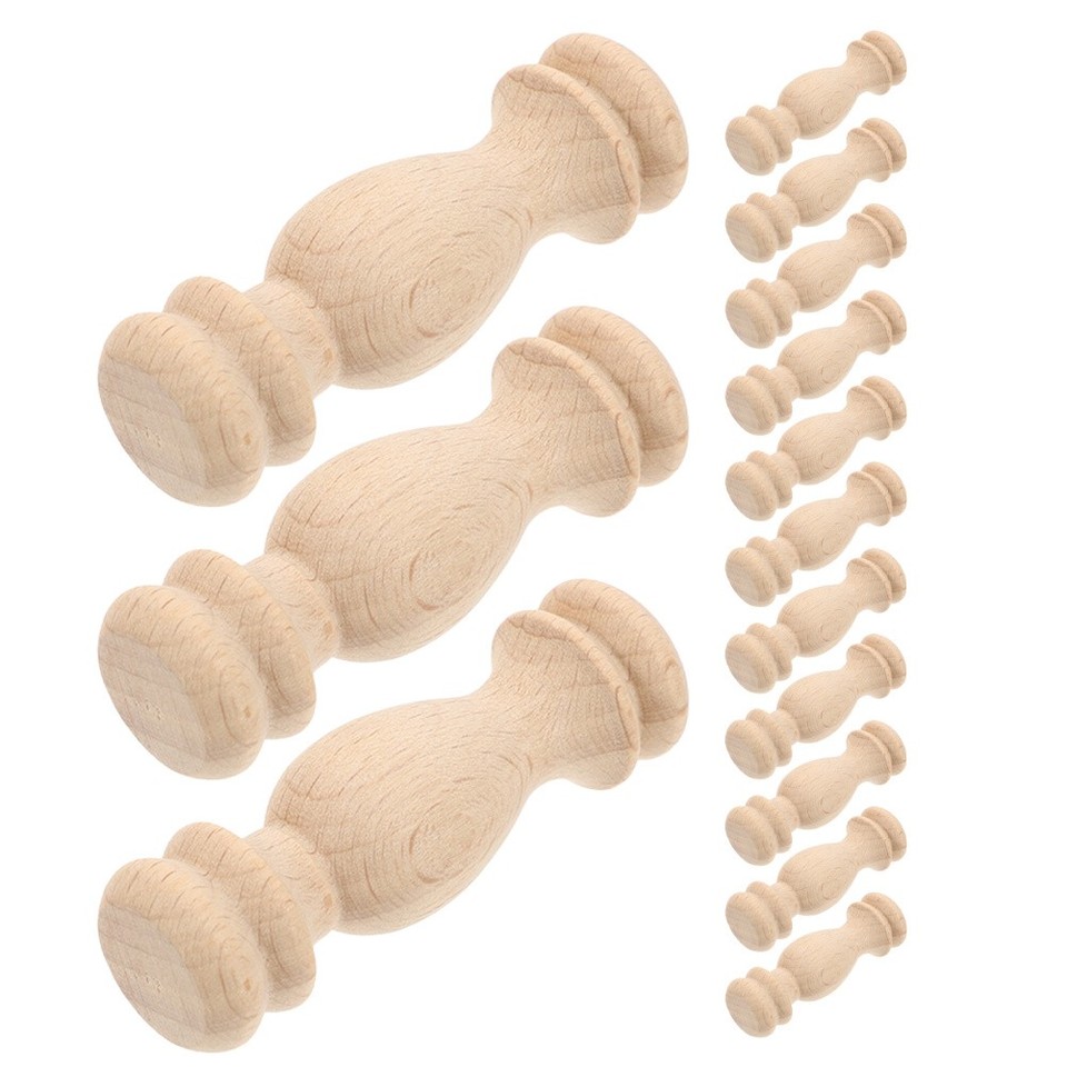 16pcs Wooden Spindles 2.4x0.7x0.7in: Unfinished Spindles for Furniture ...