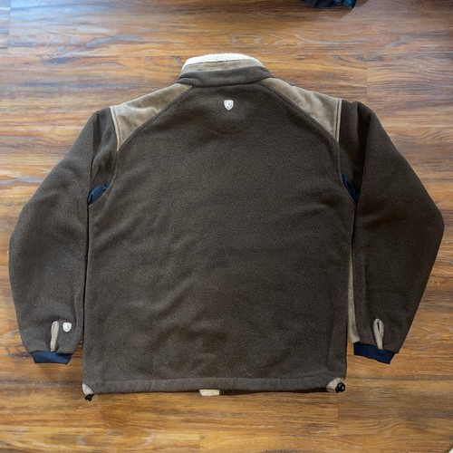 Kuhl Alpenwurx Fleece Jacket Sherpa Full Zip Brown Mens Size Large L | eBay