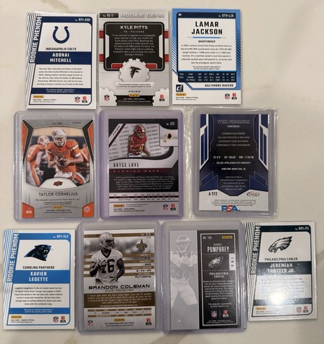 Football Auto/Relic Card Lot (10) See Pics 5 Autos 5 Relic Numbered ...