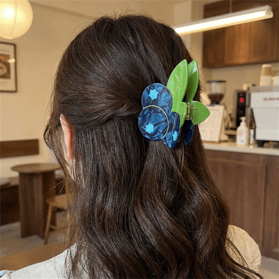 Secure Hold Fruit Hair Claw Grape Shark Hair Grip Acetate Hair Clips ...
