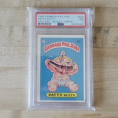 PSA 7 NM 1985 OS2 Garbage Pail Kids 42a PATTY PUTTY GLOSSY SNEAK AWARD ...
