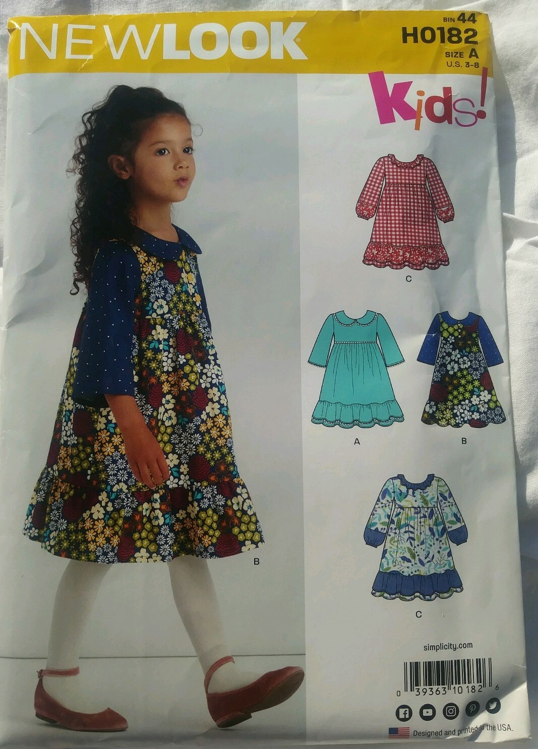 New Look Kids! Dresses Sewing Pattern H0182 US Size 3-8 | eBay
