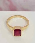 Wedding Bezel Set 2CT GDGL Certified Natural Red Ruby Men's Ring 14k ...