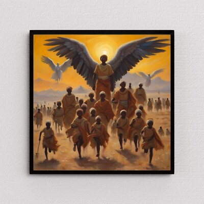 Shantress Nicole African Black Angels Protection Framed Print "12x12 ...
