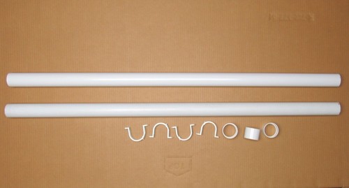 8ft Central Vacuum Pipe 4ft sticks (3) Couplings (4) Straps Virgin PVC ...