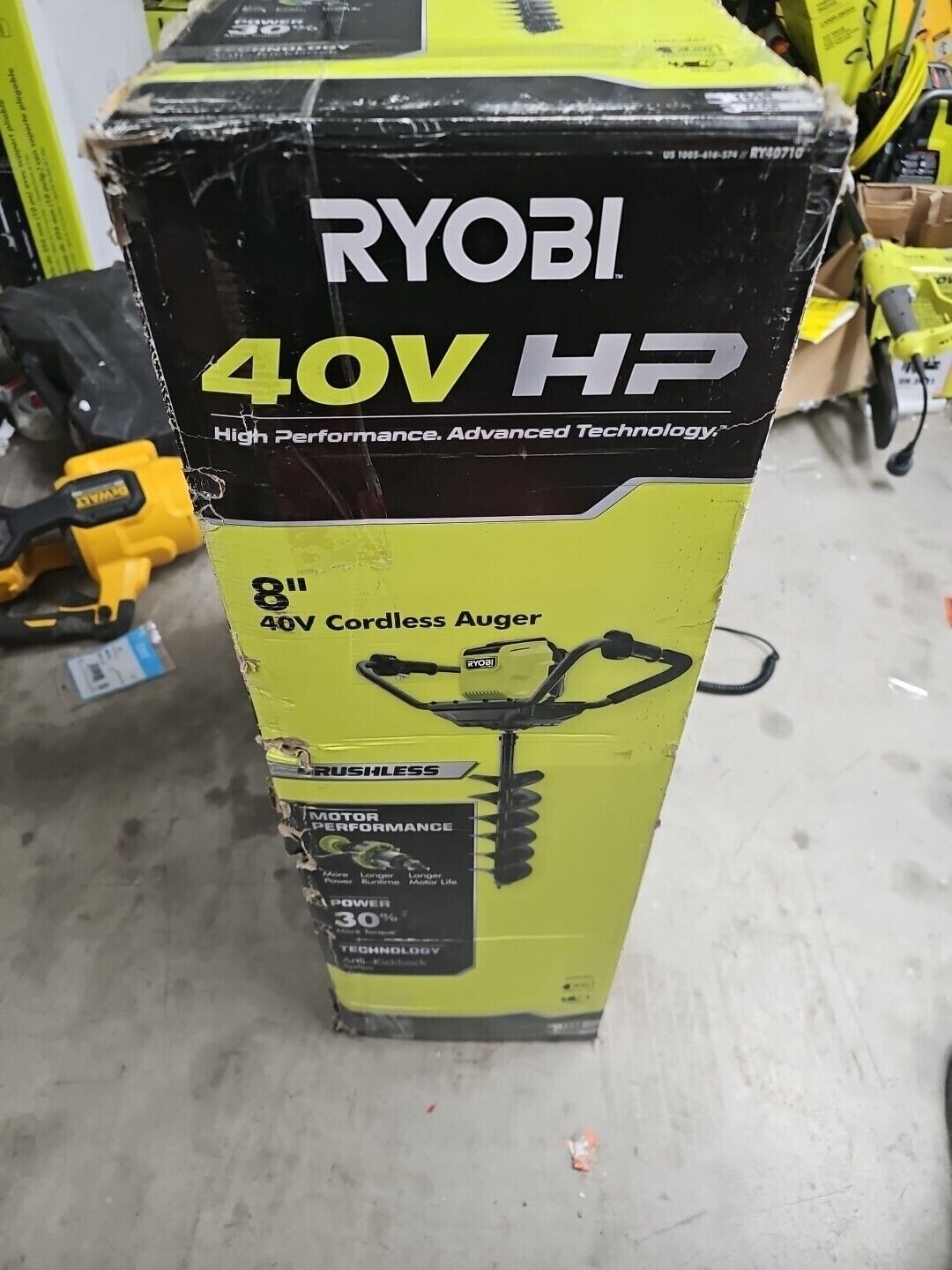 Ryobi ry40710 8" 40v Cordless Auger40V | eBay