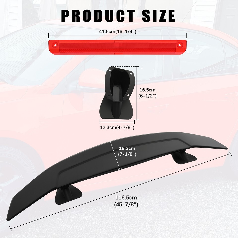 For 2006-2009 Pontiac Solstice 46" Matte Black Rear Trunk Spoiler GT ...