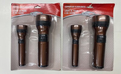2/$19.99 RoadPro 2 Piece Copper LED Flashlights (RP1807013A) | eBay