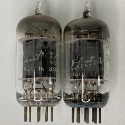 (2) Tested GE 12AX7 Tubes General Electric 12AX7 Tubes Twin Triode ...