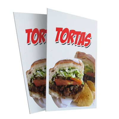 Tortas 24" x 36" 2 Pack Of Store Sign Plastic Or Decal | eBay