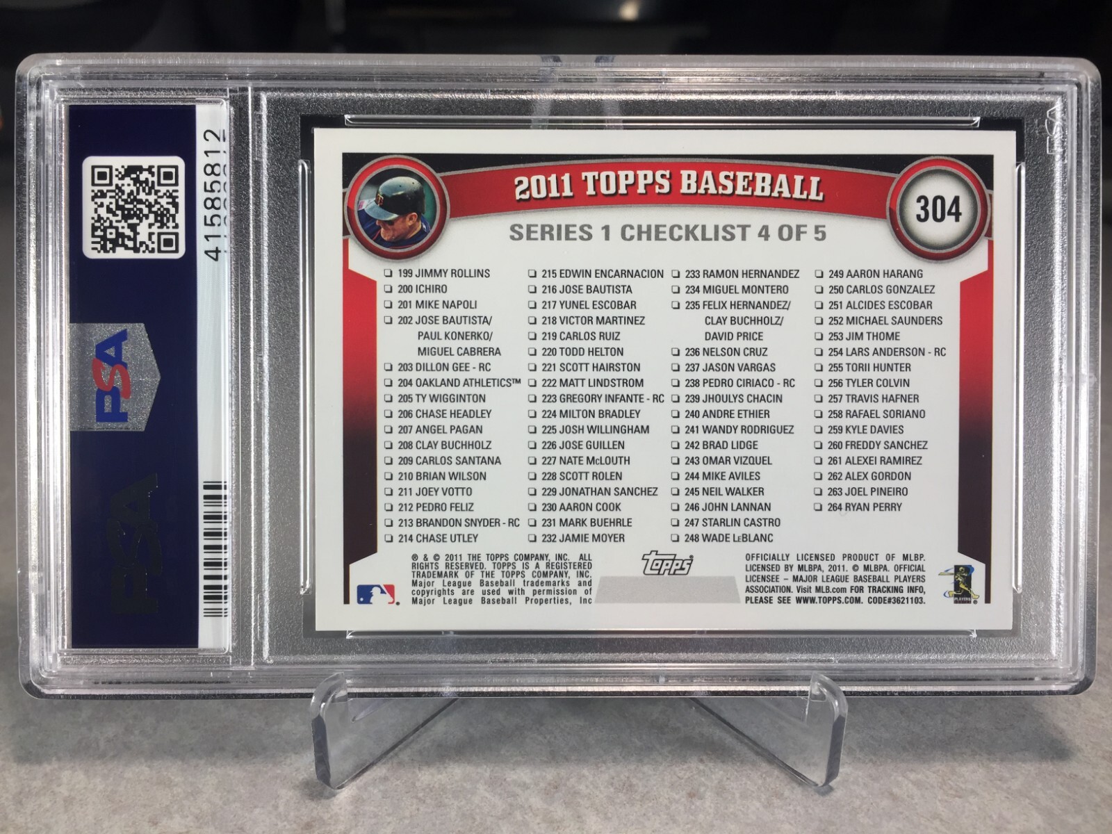 2011 Topps Diamond Anniversary Jim Thome #304 - PSA 8 - POP 1 (only 9 ...
