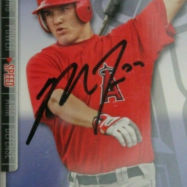 Mike Trout MVP 2011 Bowman Brightest #BBR6 Signed Authentic Autograph ...
