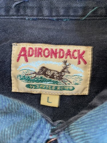 Vintage Adirondack by Savile Row 100% Cotton Flannel Large. Rare Deer ...