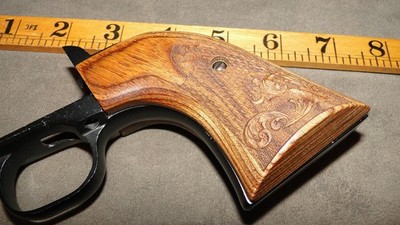 fancy carved checkered Ruger Blackhawk XRN-3 RED revolver grips and ...