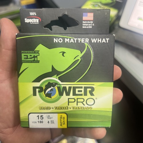 Power Pro Braided Line 15lb 150 Yards Hi-Vis Yellow (Free Shipping ...