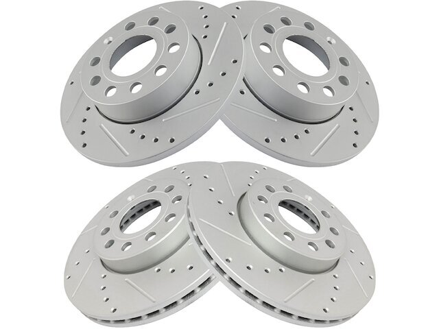 TRQ 81KW13N Front and Rear Brake Rotor Set Fits 2006-2009 VW Rabbit | eBay