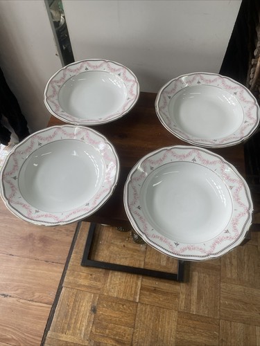 4 Pink Floral Royal Butler Paul Burrell Lady Diana Collection Rimmed ...