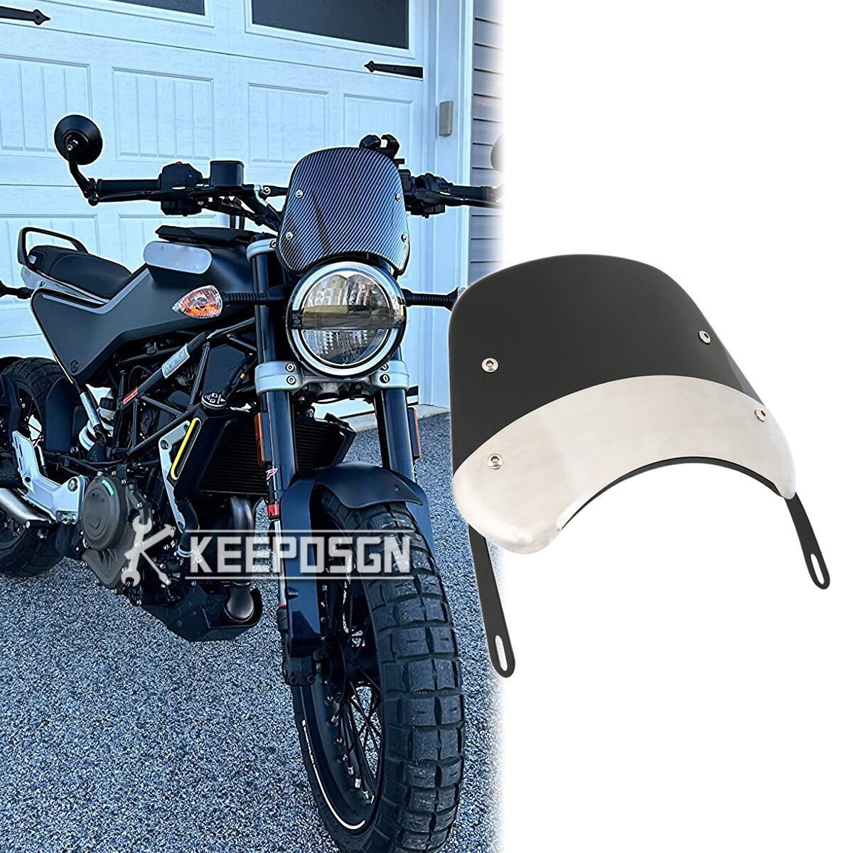 Windshield Windscreen Deflector 5"-7" + Bracket For Husqvarna ...