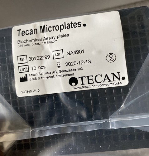 Tecan Microplates Biochemical Assay Plates 384 Well, Black, Flat Bottom ...