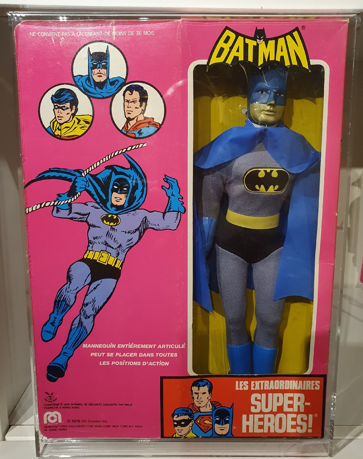 Mego Vintage 12 Inch Batman Ultra Rare Pin Pin France Issue & AFA ...