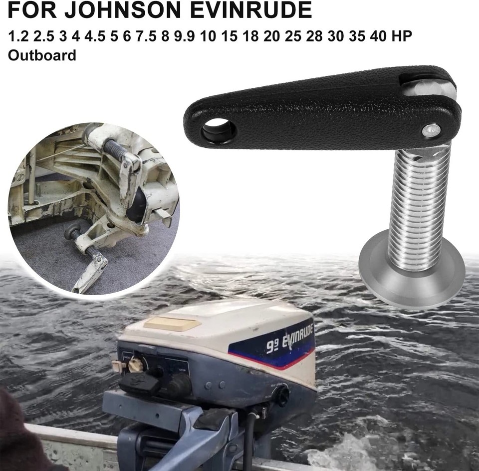 For Johnson Evinrude Outboard Boat Motor Transom Clamp Screw & Handle ...
