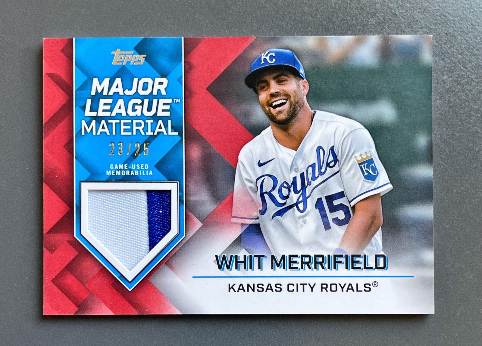 2021 Topps Whit Merrifield Major League Material ULTRA RARE 2 color 23/ ...