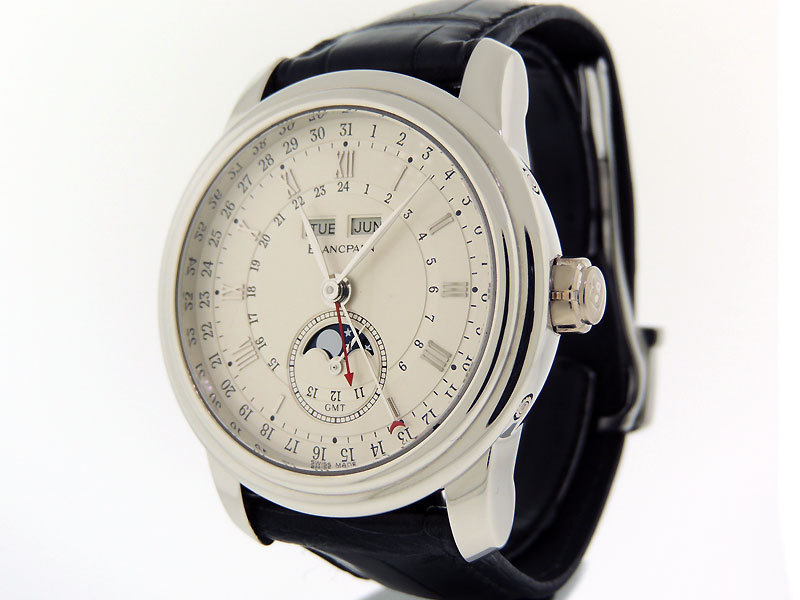 Blancpain Le Brassus GMT Moon Phase Calendar 4276 3442 55B Platinum ...