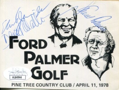 Arnold Palmer PGA Golf Masters Champ Signed Autograph Sticker Ticket ...