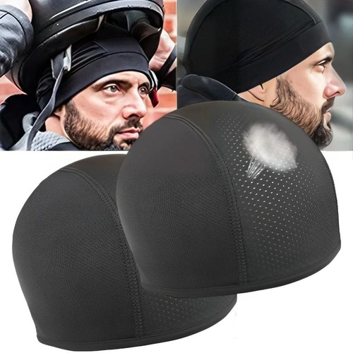 Breathable Motorcycle Skull Caps Cotton Mesh Cycling Running Hat ...