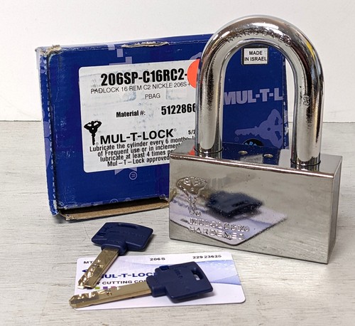 Mul-T-Lock C16RC2 16mm Shackle Padlock MTL600 Interactive+ Keyway | eBay