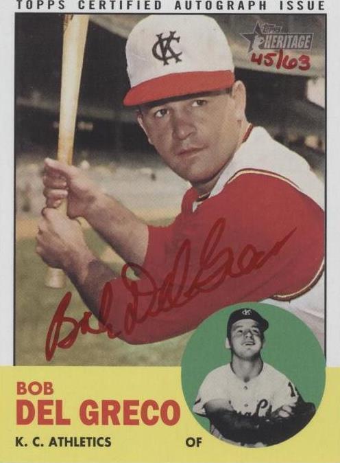 2012 Topps Heritage - Real One Autographs Bob Del Greco #ROA-BD Special ...