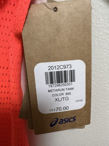WOMEN'S ASICS METARUN TANK - 2012C973 600 Running Singlet Sunrise Red ...