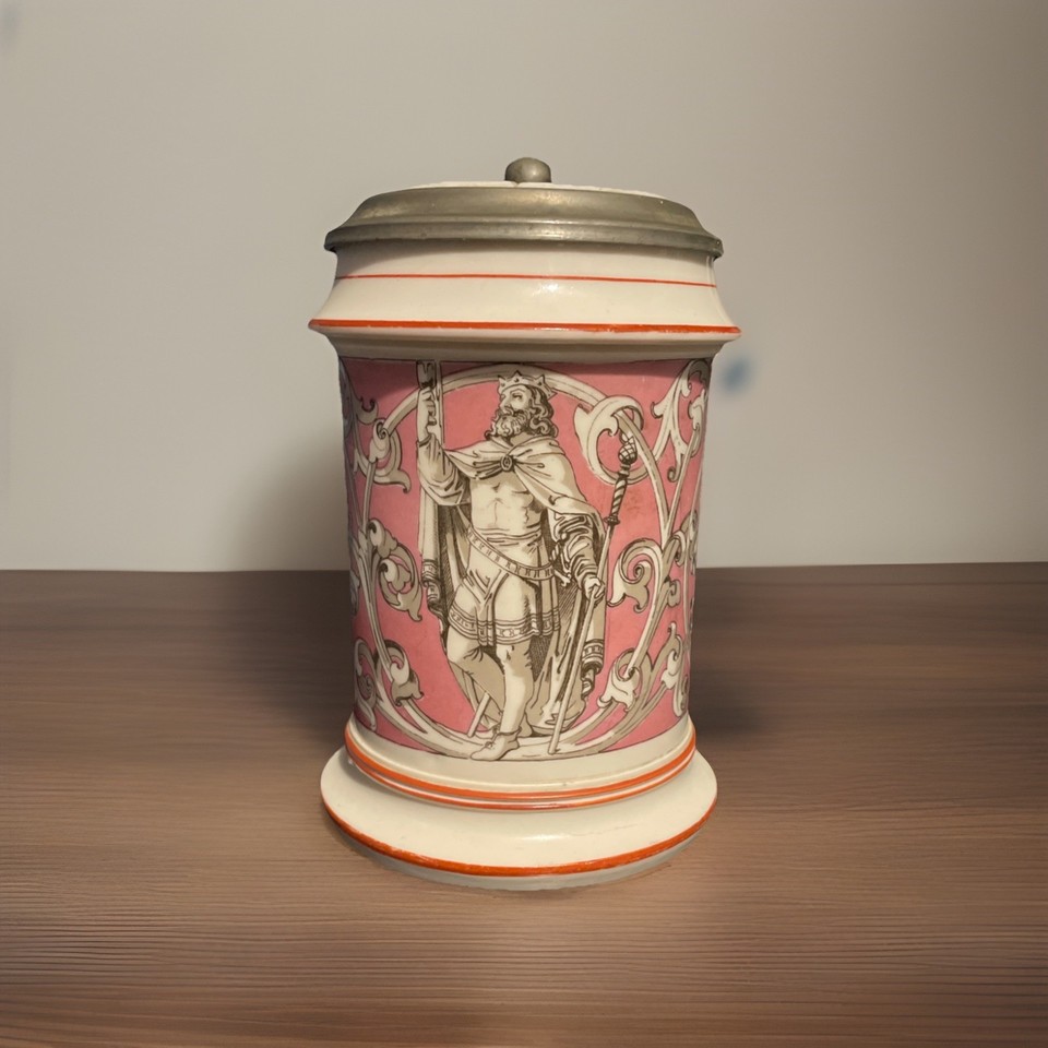 Vintage Antique J.W. Remy Beer Stein With Lid From Germany Rare Great ...