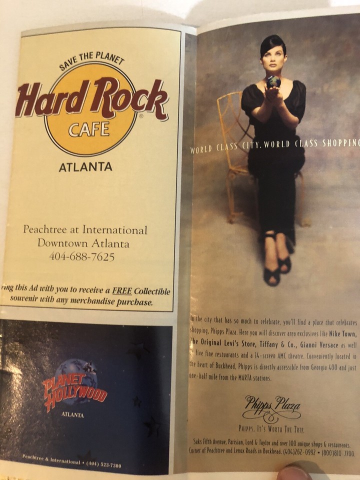 Atlanta Vintage Travel AAA Fold Out Map Brochure Ephemera M1 | eBay
