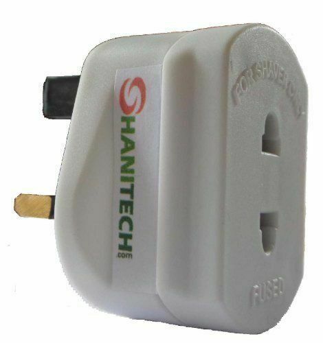 ShaniTech STA2.0052.Qty 1.WH UK Shaving Adaptor/Plug (2 Pin to 3 Pin ...