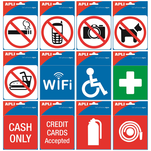 APLI Public Area Self Adhesive Sign Sticker | eBay Australia