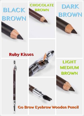 RUBY KISSES GO BROW EYEBROW WOODEN PENCIL WITH PENCIL SHARPENER CAP ...