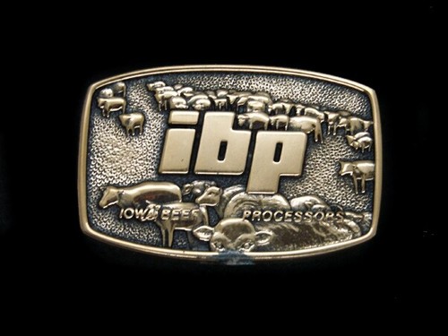 TH09119 *NOS* VINTAGE 1970s **IBP IOWA BEEF PROCESSORS** SOLID BRASS ...