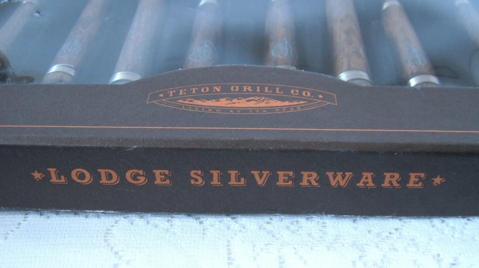 LODGE SILVERWARE Teton Grill Company Cabin Eating Utensils 12 Pc Set | eBay