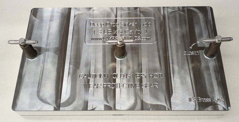 Cod Sinker / Deep Drop Weight Mold 3 LB ( 6 Cavity ) Aluminum CNC | eBay