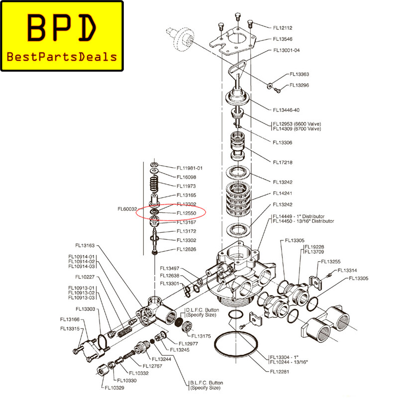 5x Pentair Fleck 5000 5600 9000 1710 1600 Valves O-Ring FL12550 / 12550 ...