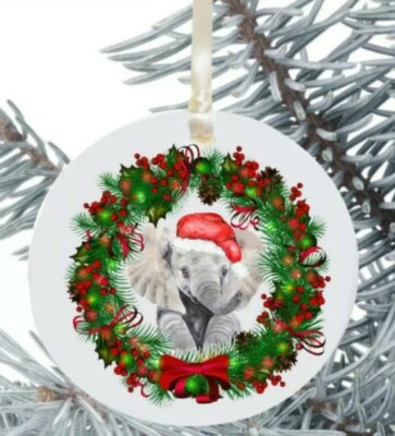 Elephant Christmas Bauble Gift Present Decoration | eBay UK