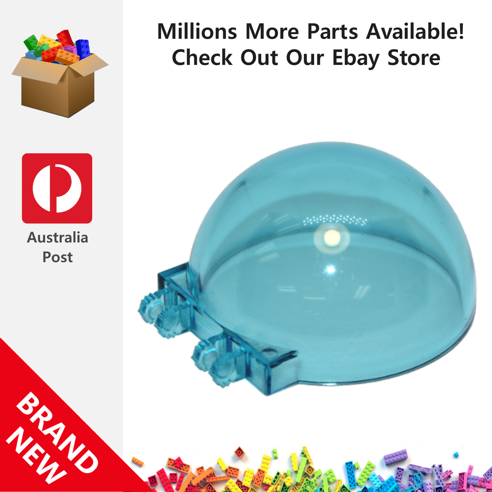 Genuine LEGO™ - Windscreen 6 x 6 x 3 Canopy Half Sphere - 50747 50809 ...