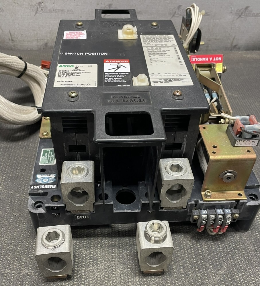 Asco Automatic Transfer Switch Series 300 - Contactor only. 400 amp 240 ...