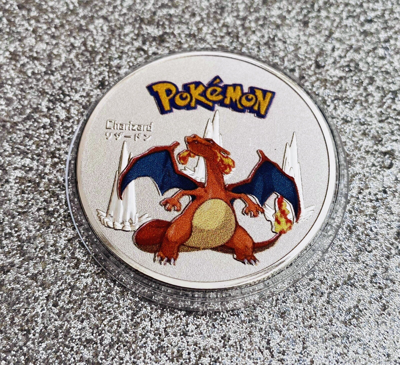 Pokemon Charizard Silver Collectible Coin Card Gift Rare Pokemon 1st ...