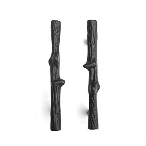 8PCS Black Branch Handles Twig Tree Branch Drawer Pulls Rustic Alloy ...